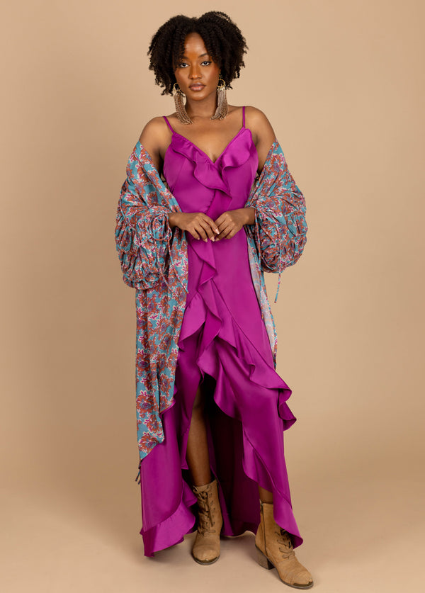 Allona Dress in Berry - Joyfolie