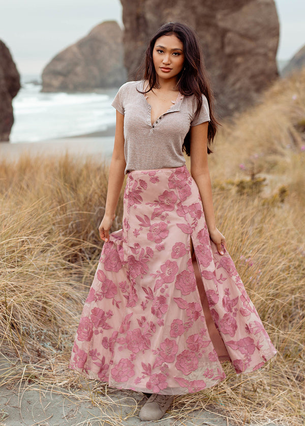 Allurah Skirt in Raisin - Joyfolie