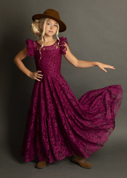 Angie Dress in Berry - Joyfolie