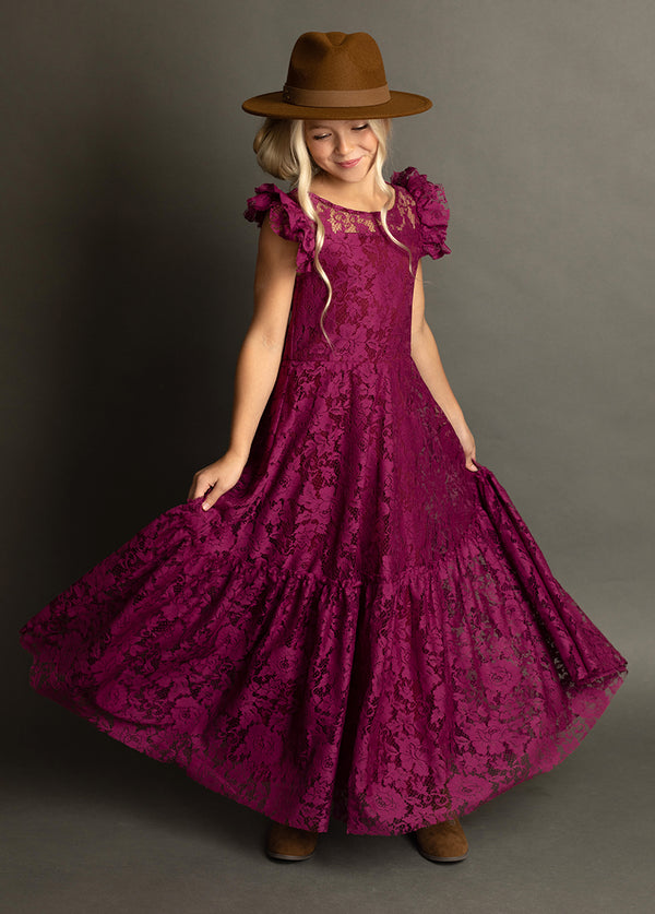 Angie Dress in Berry - Joyfolie