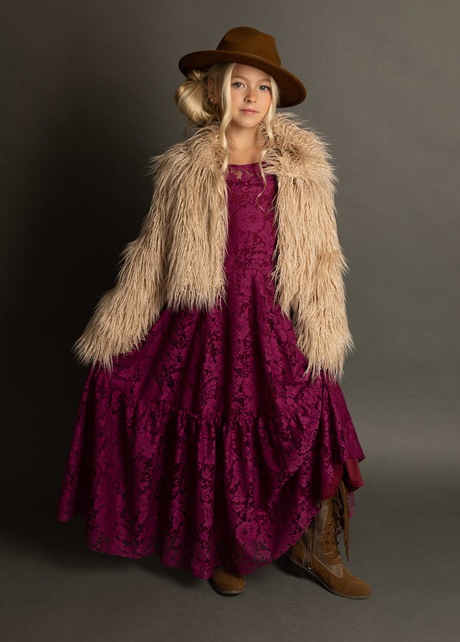 Angie Dress in Berry - Joyfolie