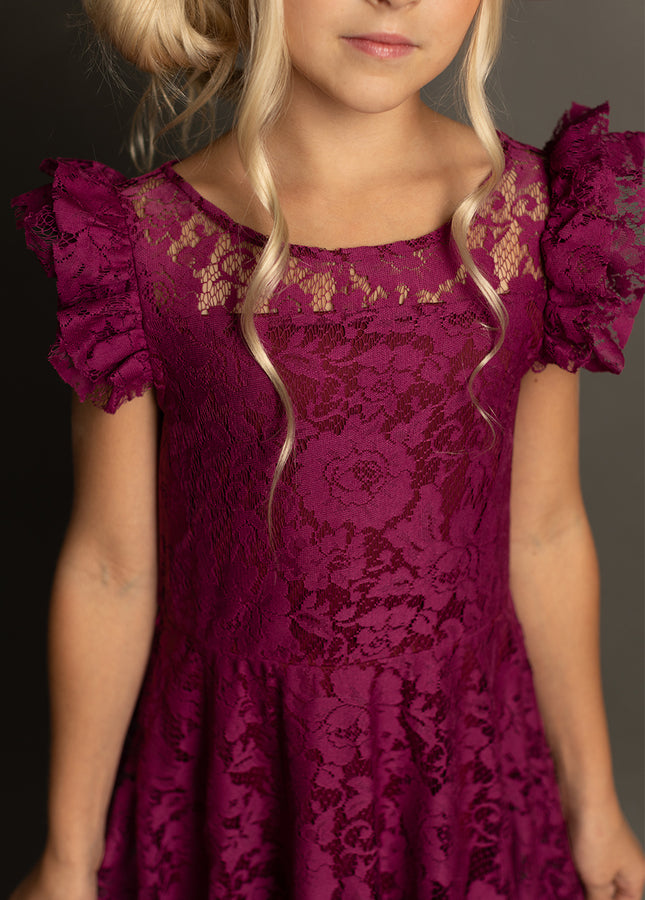 Angie Dress in Berry - Joyfolie
