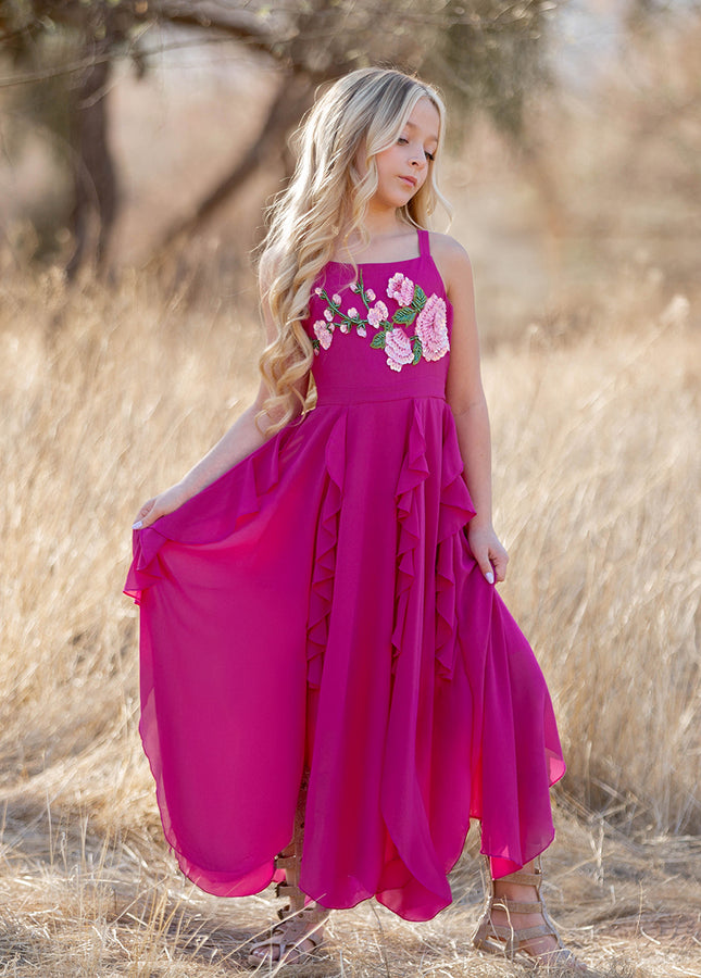 Kaylynn Dress in Berry - Joyfolie