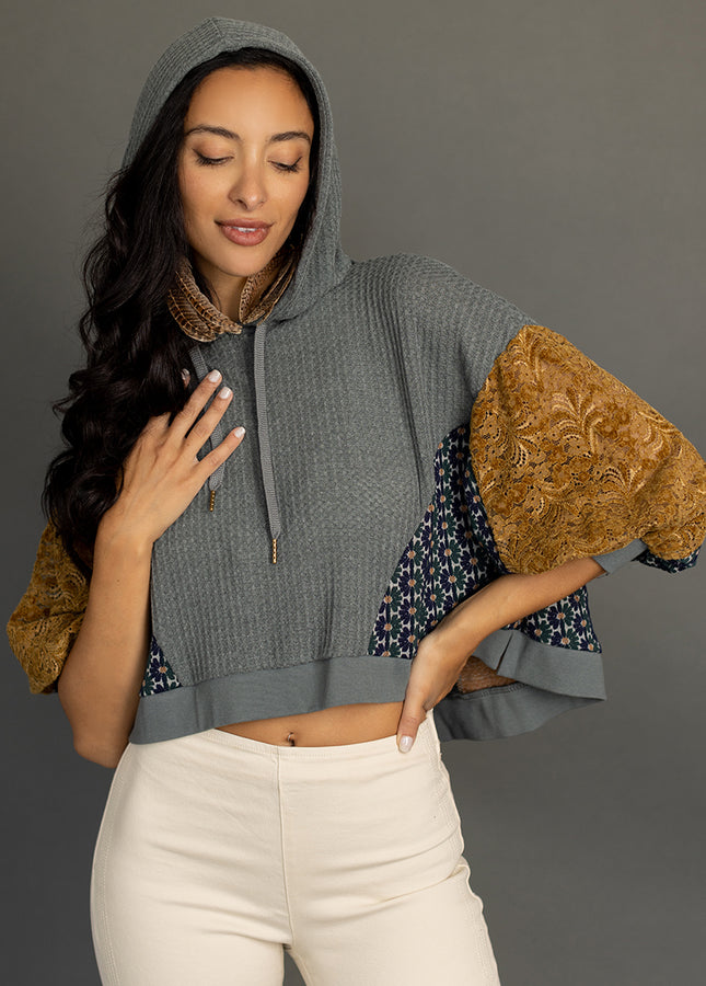 Matyson Hoodie in Dusty Teal - Joyfolie