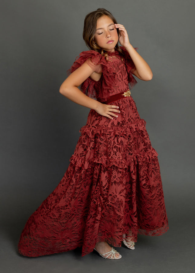 Alethea Impact Dress in Marsala - Joyfolie