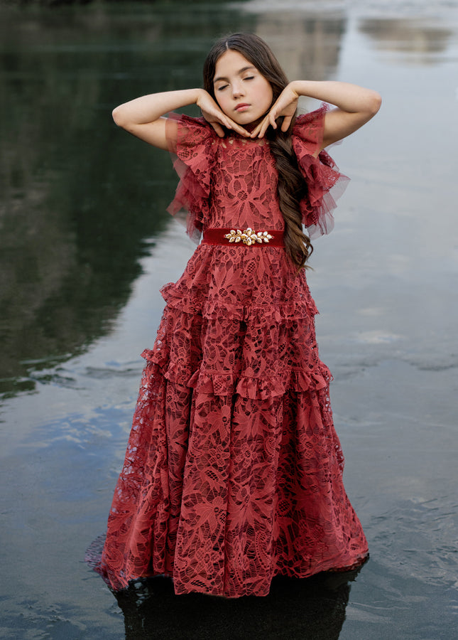 Alethea Impact Dress in Marsala - Joyfolie