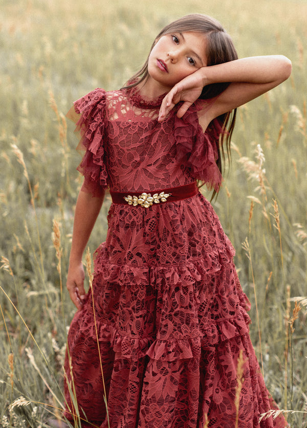 Alethea Impact Dress in Marsala - Joyfolie