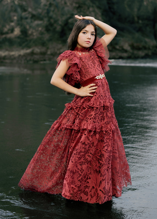 Alethea Impact Dress in Marsala - Joyfolie