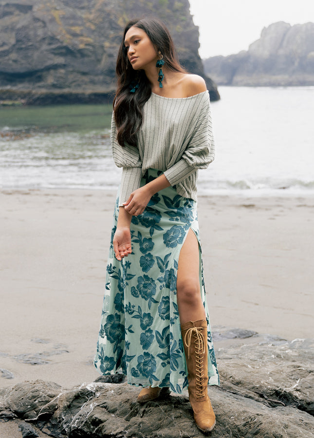 Allurah Skirt in Peacock - Joyfolie