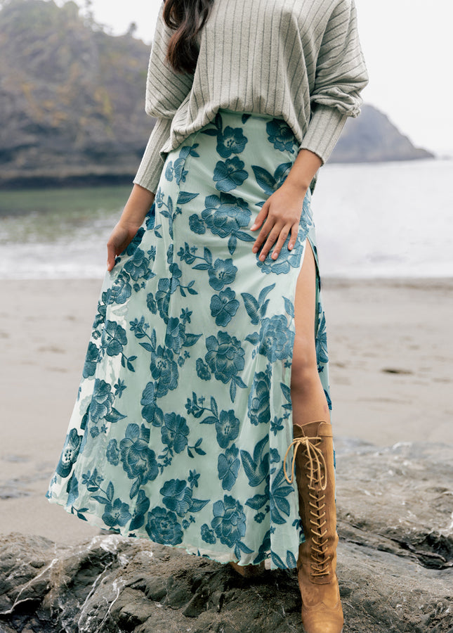 Allurah Skirt in Peacock - Joyfolie