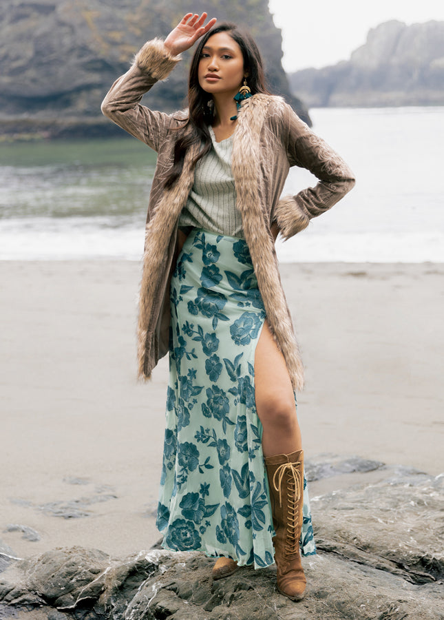 Allurah Skirt in Peacock - Joyfolie