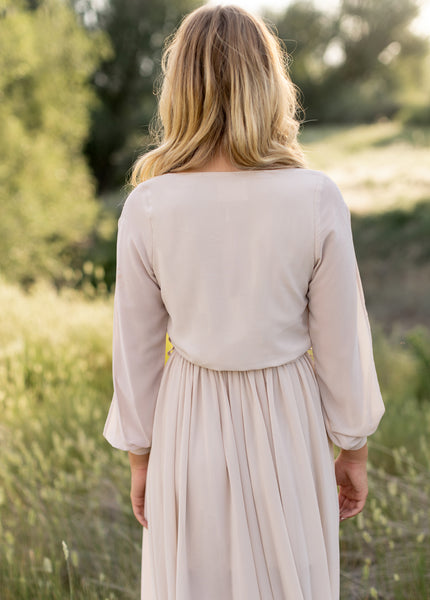 Aniya Dress in Sand - Joyfolie