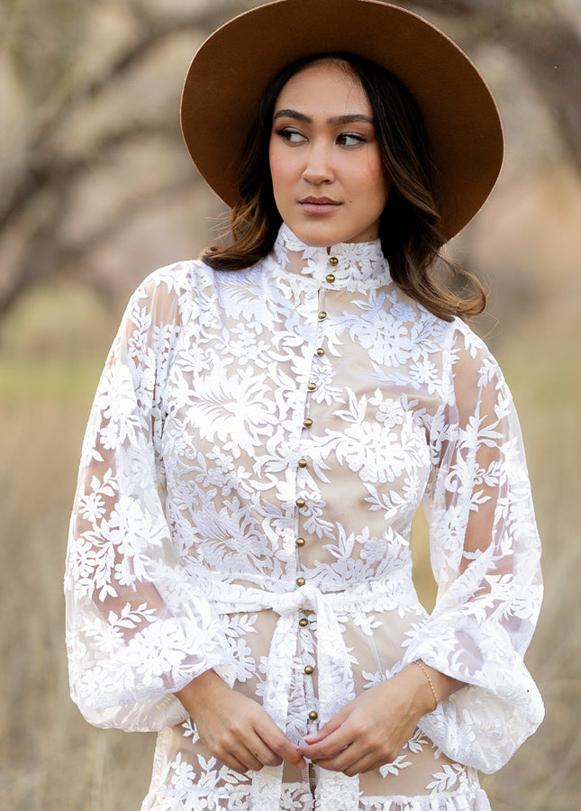 Bellana Dress in Ivory - Joyfolie