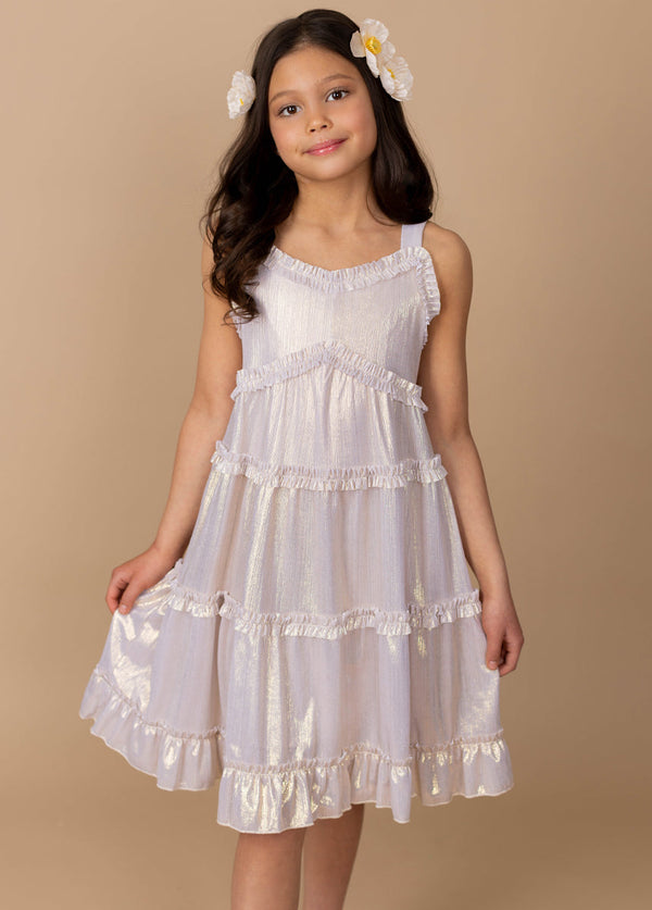 Darana Dress in Metallic Gold - Joyfolie