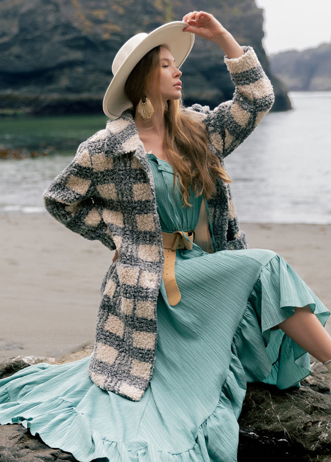 Gwenaelle Dress in Ocean Green - Joyfolie