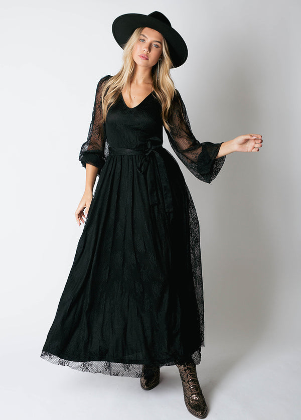 Haley Dress in Black - Joyfolie