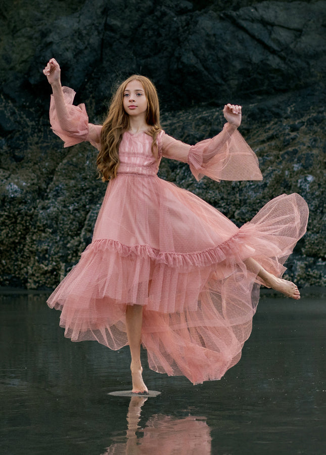 Halsey Impact Dress in Desert Shell - Joyfolie