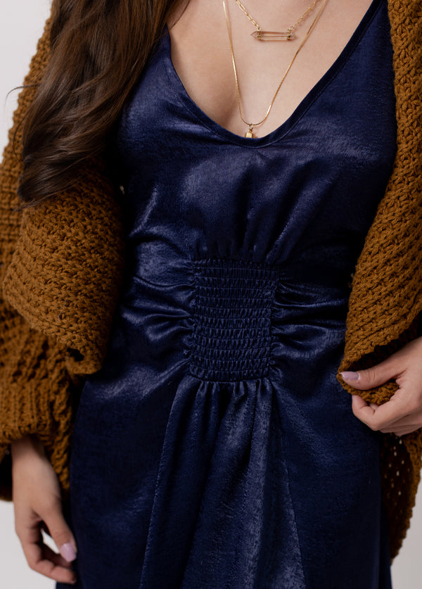 Hidi Dress in Navy - Joyfolie