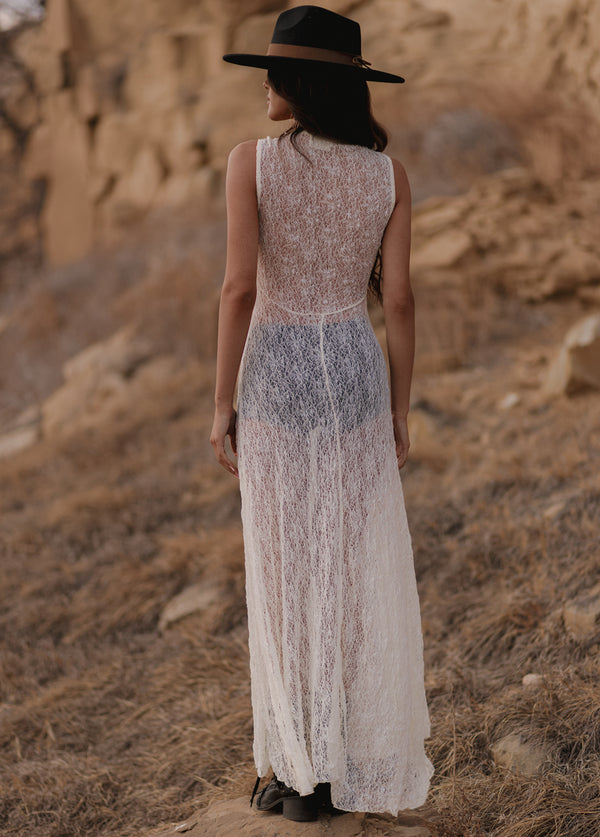 Levinia Dress in Cream - Joyfolie
