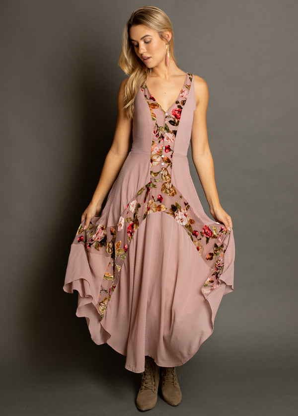 Nahri Dress in Ashe Rose - Joyfolie