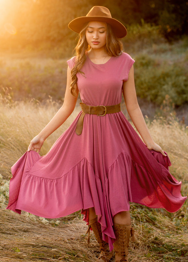 Pilar Dress in Mesa Rose - Joyfolie