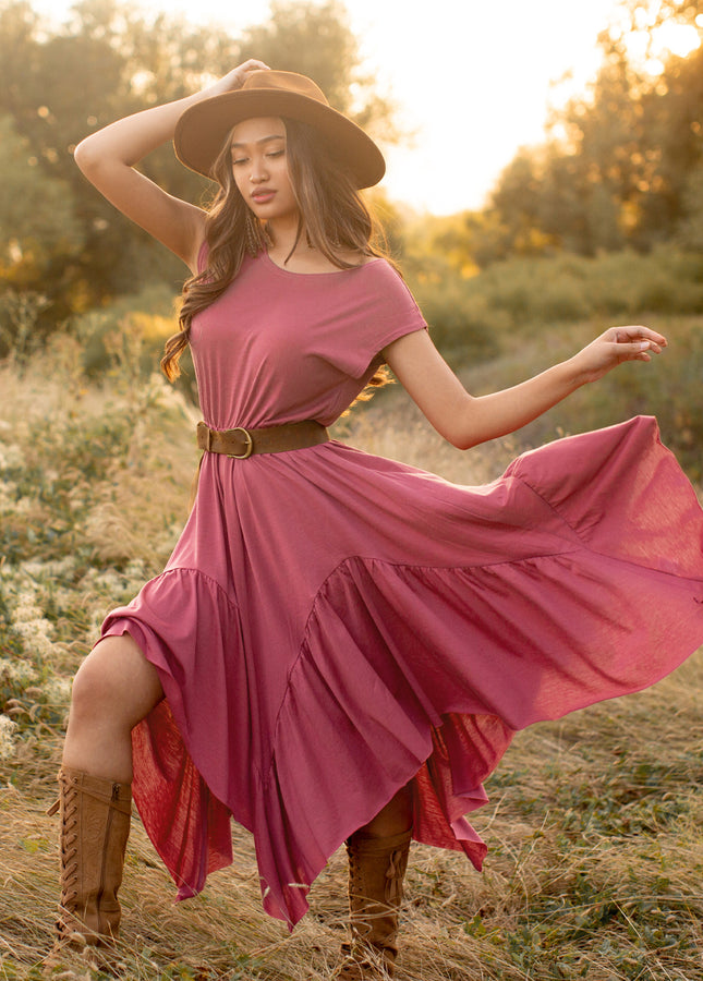 Pilar Dress in Mesa Rose - Joyfolie