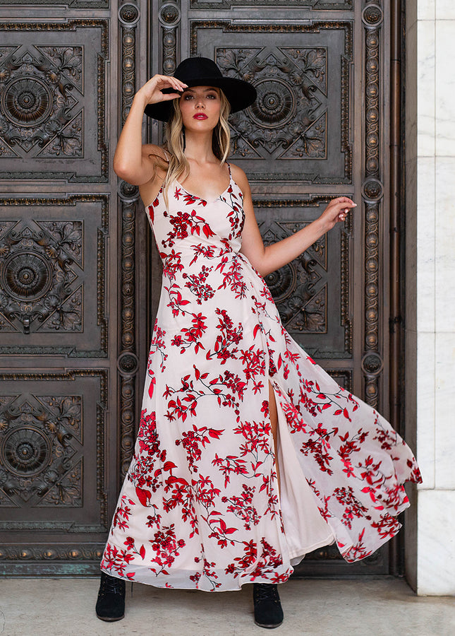 Sathia Dress in Ivory Flower - Joyfolie