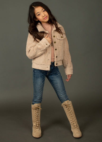 Aelin Leather Boot in Distressed Tan - Joyfolie