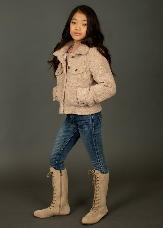 Aelin Leather Boot in Distressed Tan - Joyfolie